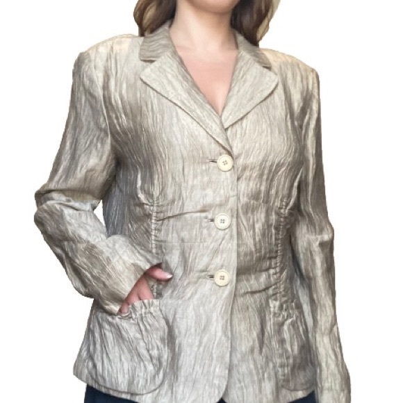 Lafayette 148 New York | Jackets & Coats | Lafayette 48 Ny Metallic ...
